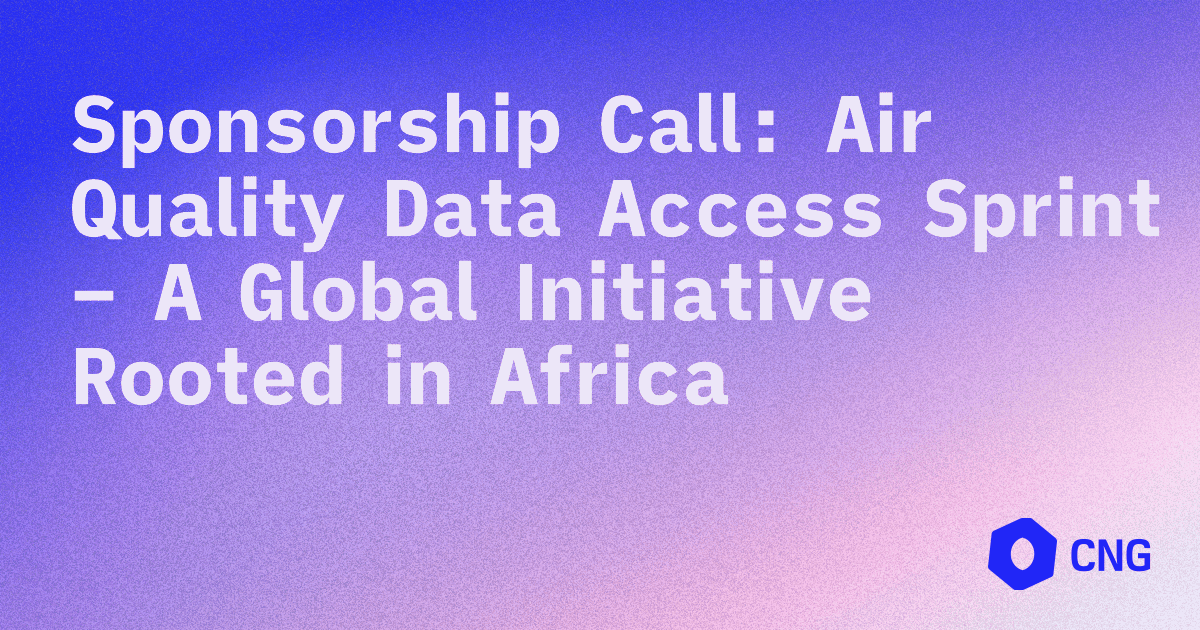 Sponsorship Call: Air Quality Data Access Sprint – A Global Initiative ...